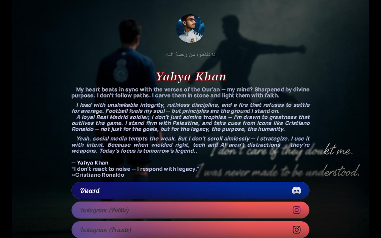 Yahya Khan's Social Bio